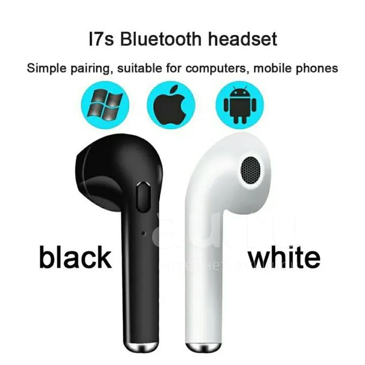 Новая Беспроводная моно гарнитура (Один наушник) Bluetooth белая ...
