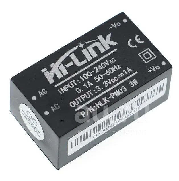 Блок питания мини на плату Hi-Link HLK-PM03 220V - 3.3V 1a, 3 Вт ...