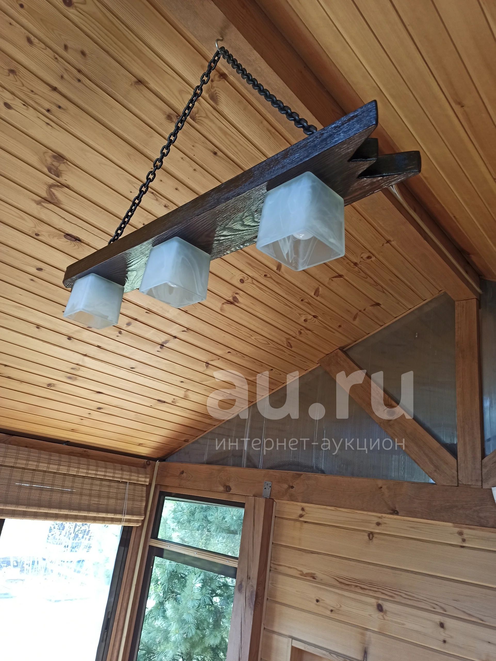 Люстра из дерева для беседки — купить в Красноярске. Состояние: Новое ...