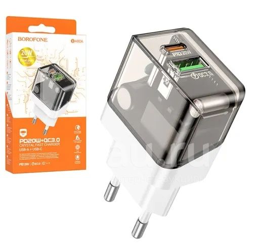 Сетевое зарядное устройство Usb Type C Borofone Ba80a Pd 20w Qc 3 0