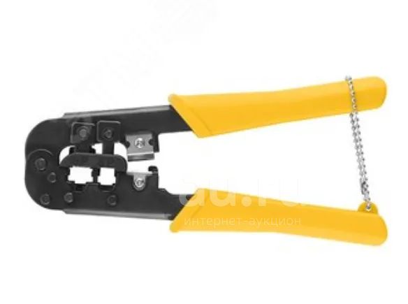 Кримпер для обжима разъемов RJ11, RJ12, RJ45, пластиковые ручки, 190 мм ...