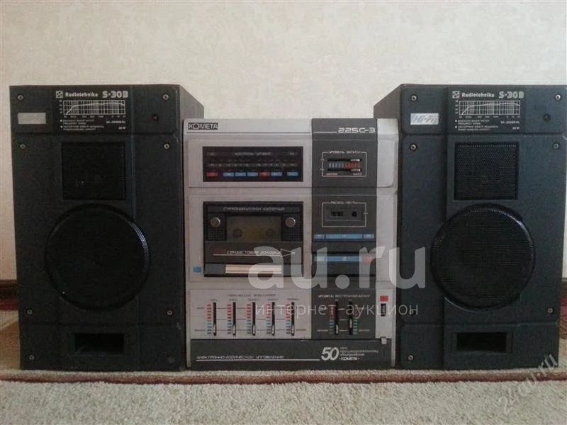 Кассетный магнитофон Комета-225 С-3 с колонками Радиотехника — купить в ...