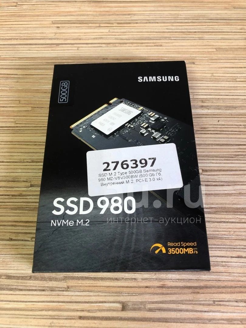 SSD M.2 Type 500GB Samsung 980 MZ-V8V500BW (500 Gb Гб, Внутренний M.2 ...