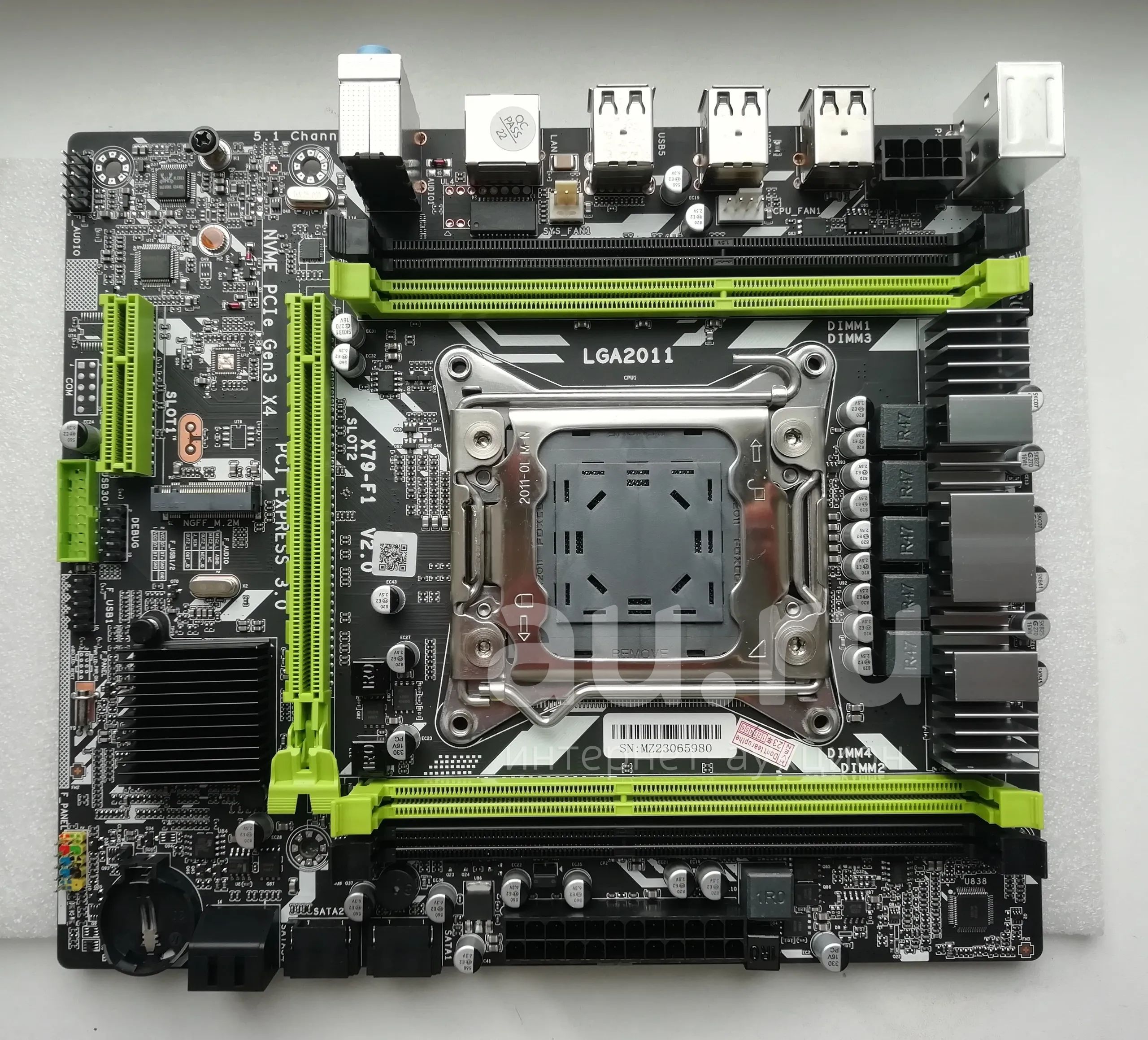 Новая материнская плата Jingsha X79-F1 V2.0 (LGA 2011, mATX, 4 разъема ...