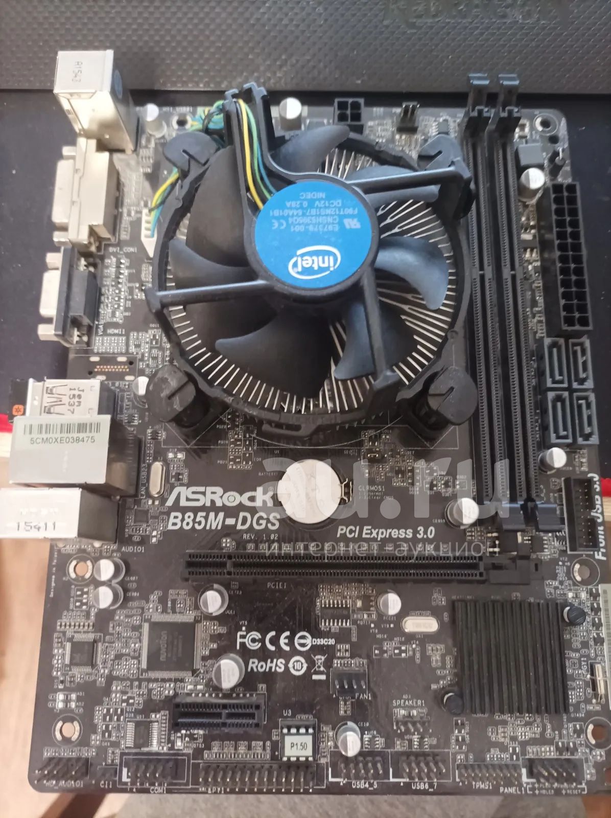 материнская плата Asrock B85M-DGS+ проц pentium G3250 + куллер — купить ...