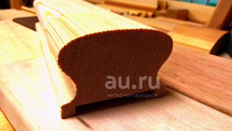 Поручень (перила) деревянный сосна 60х80х3000 мм. под балясину 60х60 мм ...