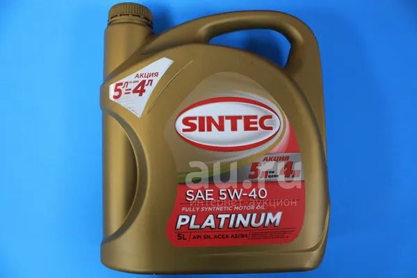 Масло моторное Sintec Platinum SAE 5W-40 API SN/CF (синт) 5л — купить в ...
