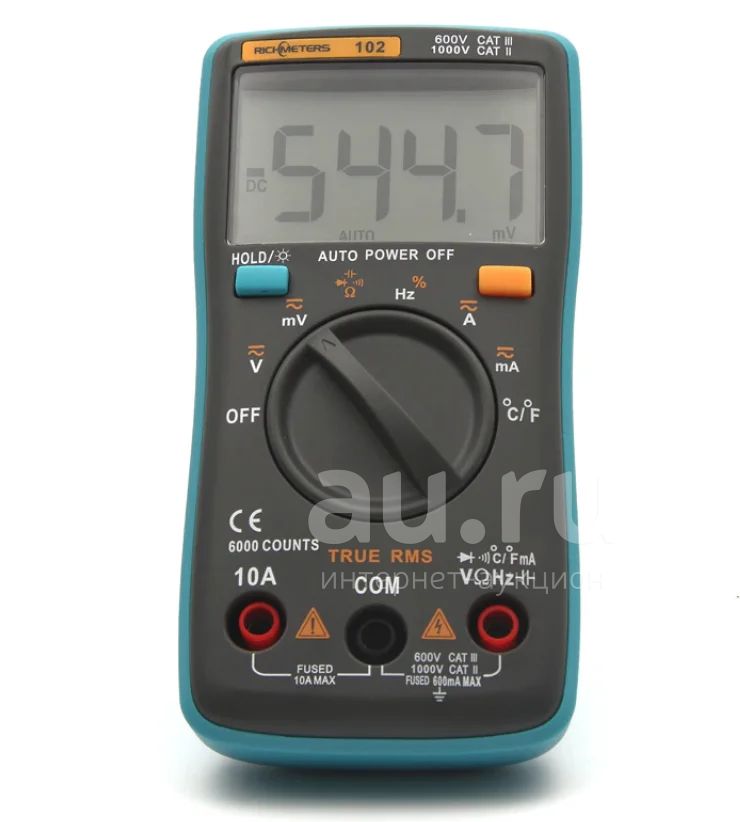 Компактный карманный мультиметр richmeters RM102 (цешка, цэшка, тестер ...