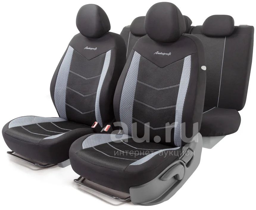 Чехлы на сиденья передние и задние в авто Autoprofi AER-1102 BK/GY ...