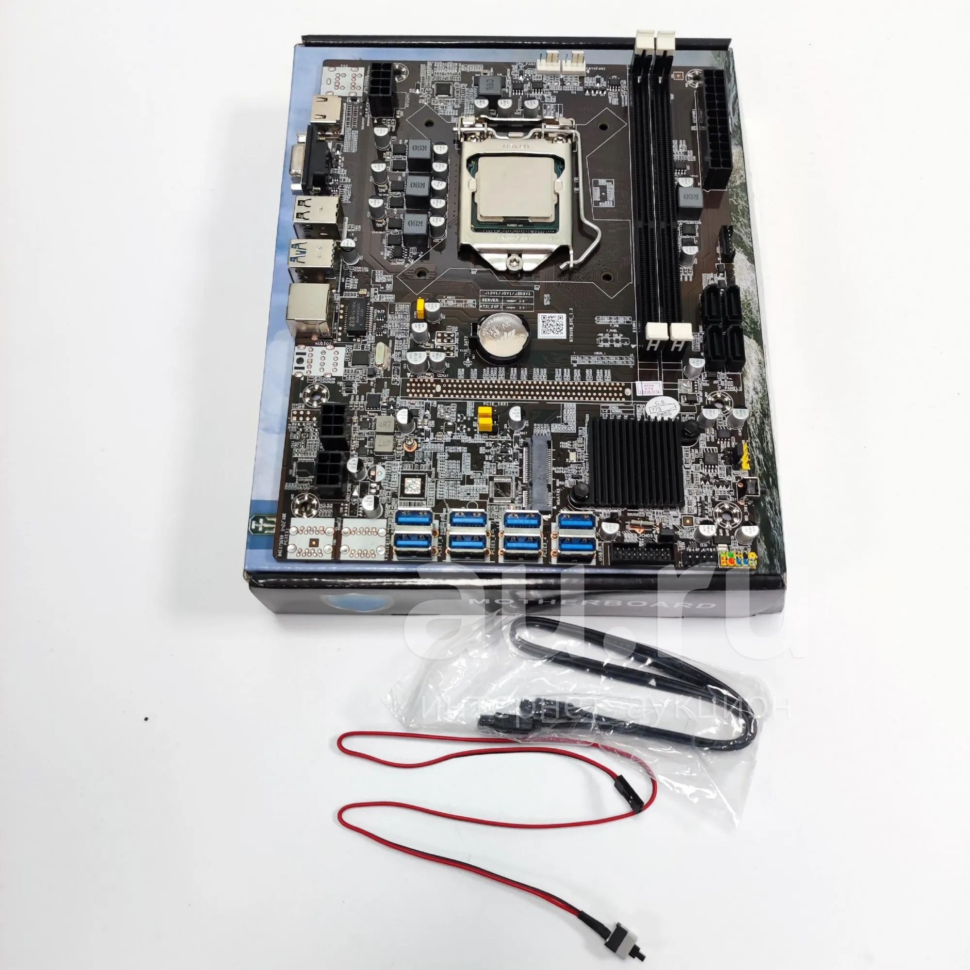 Материнская плата B75 8USB BTC для майнинга + процессор Celeron G540 ...