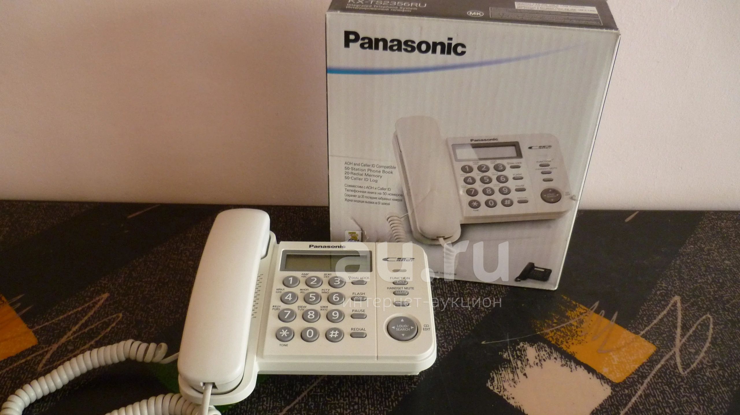 Стационарный телефон Panasonic белый — купить в Красноярске. Состояние ...