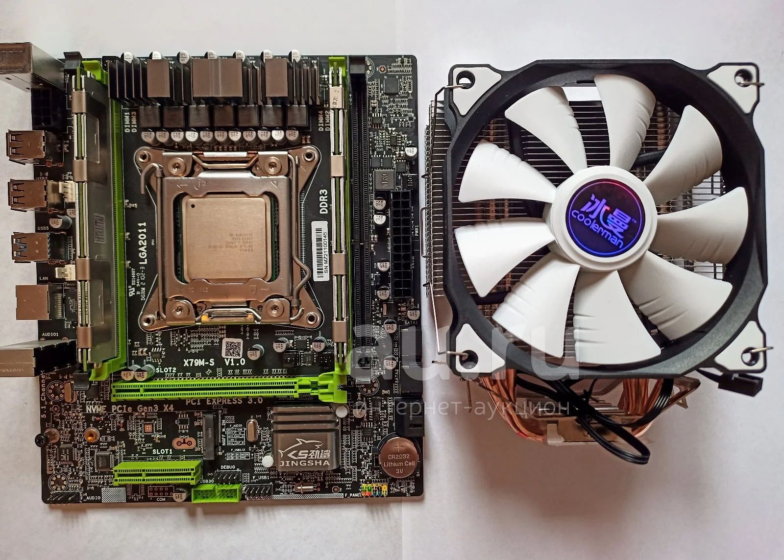 Комплект материнская плата X79, intel xeon e5 2689, DDR3 16gb, кулер 4 ...