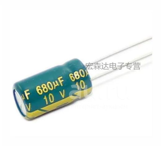 Конденсатор электролитический 10V 680uF 680 мкФ 6x11MM — купить в ...