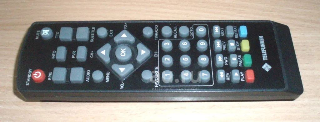 Пульт ДУ DVB-T2 приставки Telefunken TF-DVBT201, YASIN DVBT8000 ...