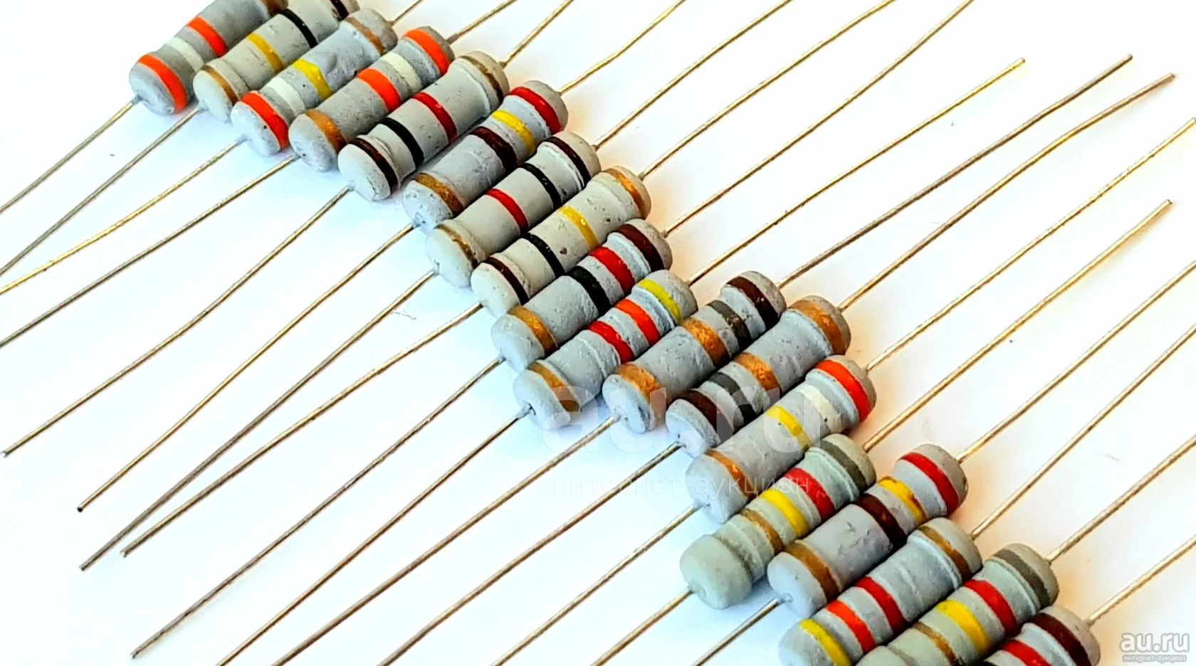 Резистор 2 Вт сопротивлением 3,3кОм, 3,6кОм, 3,9кОм, 4,3кОм, 4,7кОм, 5 ...