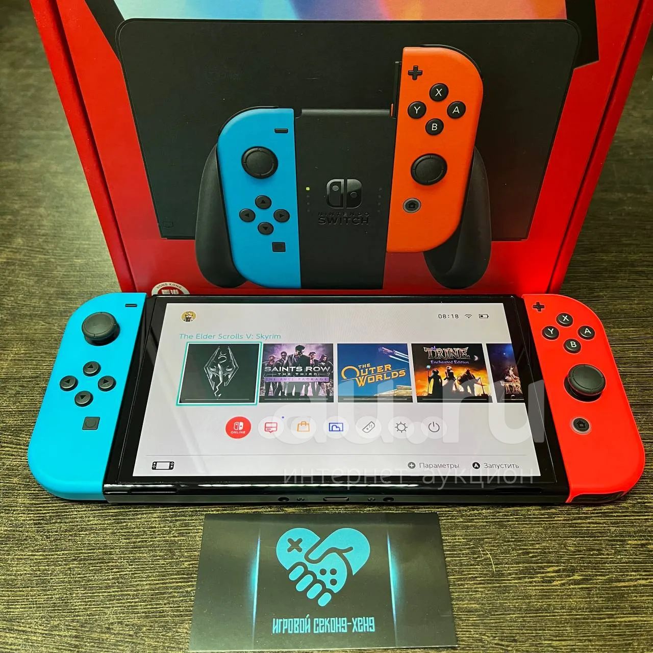 Новый Nintendo Switch OLED + 7 игр . Полный комплект 64gb сыч свитч ...