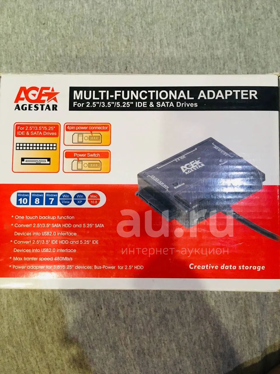 Адаптер-переходник для HDD AgeStar — купить в Красноярске. Состояние: Б ...