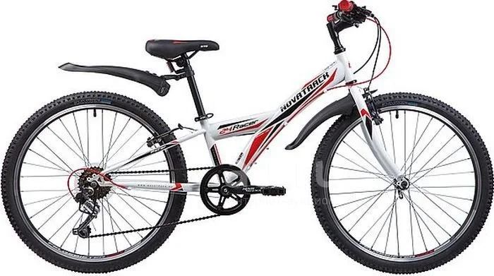 Велосипед NOVATRACK 24" RACER сталь.рама 10" ,белый, 6-скор, TY21/TS38 ...