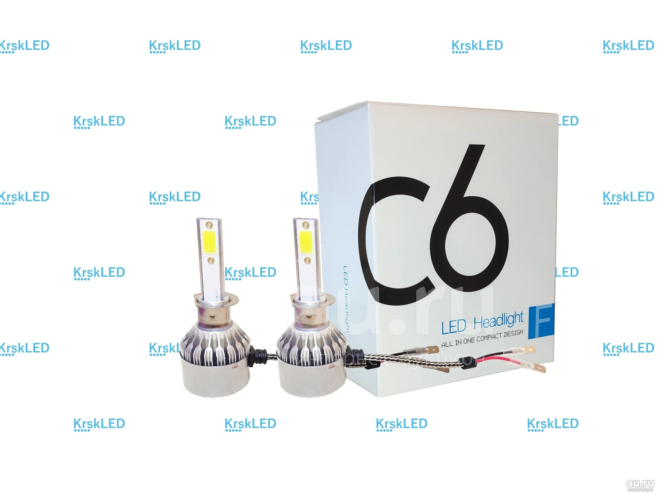 Новые светодиодные лампы LED C6 с вентилятором охлаждения цоколь H1 ...