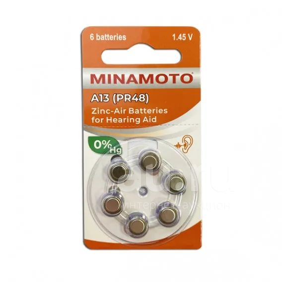 Батарейка Minamoto ZA13 BL6/60 — купить в Красноярске. Состояние: Новое. Батарейки, аккумуляторы ...
