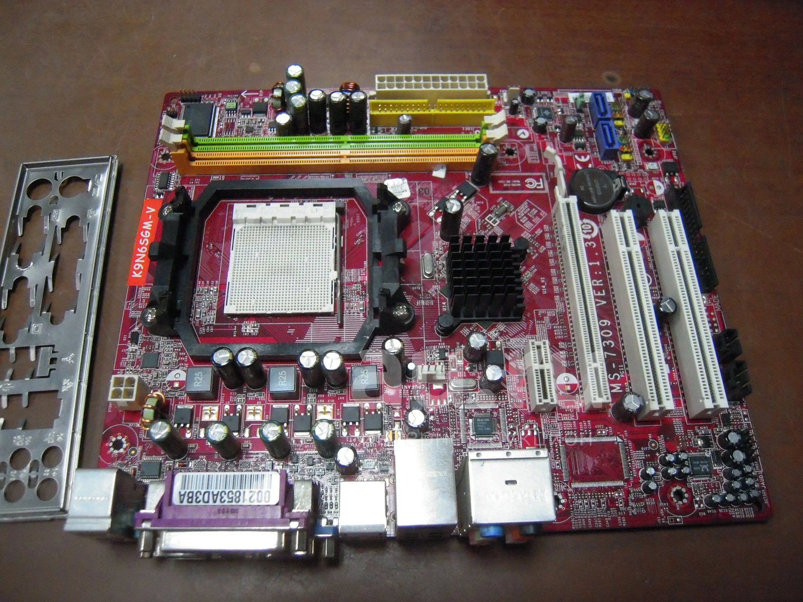 Материнская плата AM2, MSI MS-7309, K9N6SGM2-V все исправно+ задняя ...